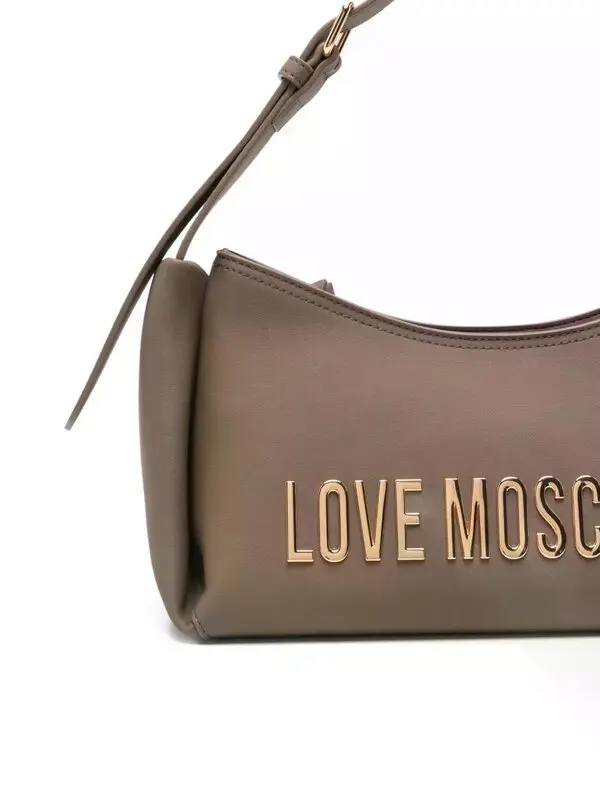 Moschino Logo-lettering Shoulder Bag - Brown