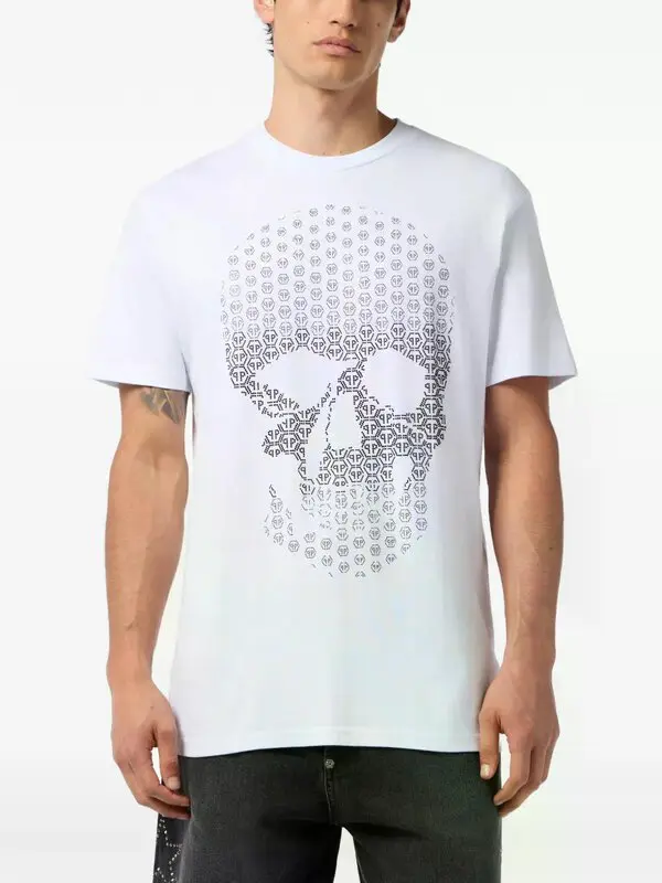 Philipp Plein Round-neck Skull-detail T-shirt - White