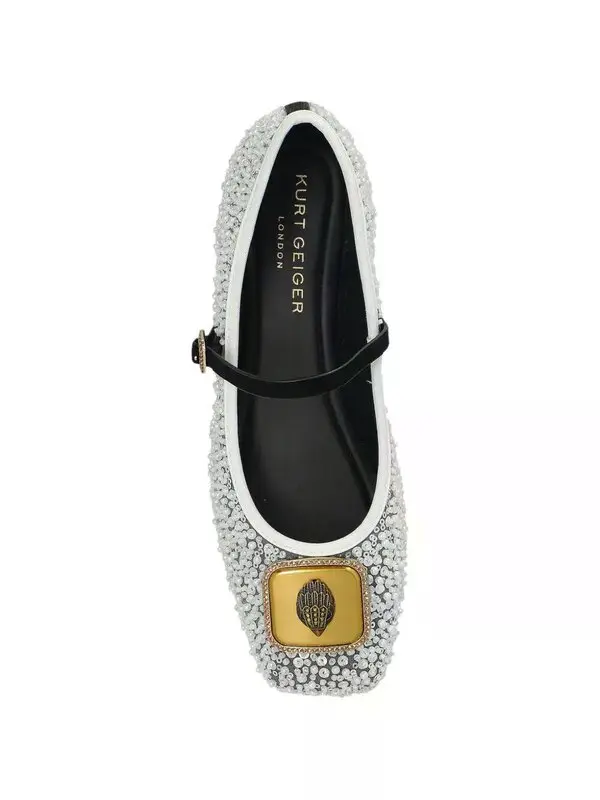 Kurt Geiger Pimlico Embellished Ballet Flats - Grey