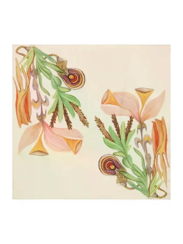 Ulla Johnson Chiara Floral-print Scarf - Neutrals