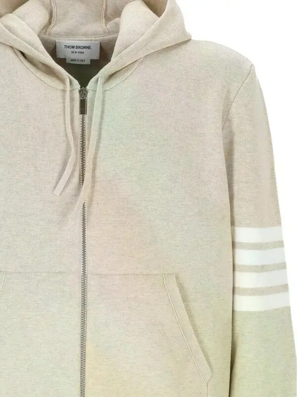 Thom Browne Hooded Stripe Cotton Sweater