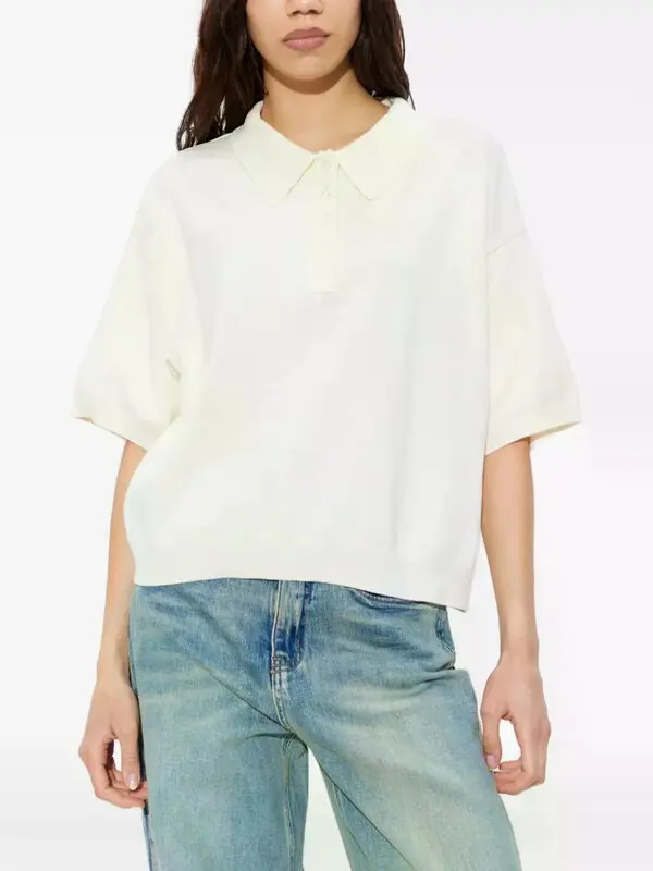 GESTUZ Gztalla Buttoned Polo Shirt - Neutrals