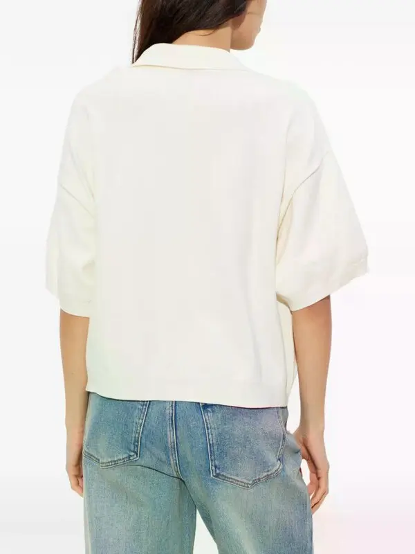 GESTUZ Gztalla Buttoned Polo Shirt - Neutrals