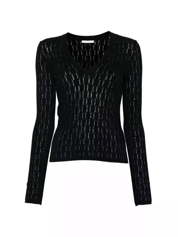 Patrizia Pepe V-neck Jacquard Sweater