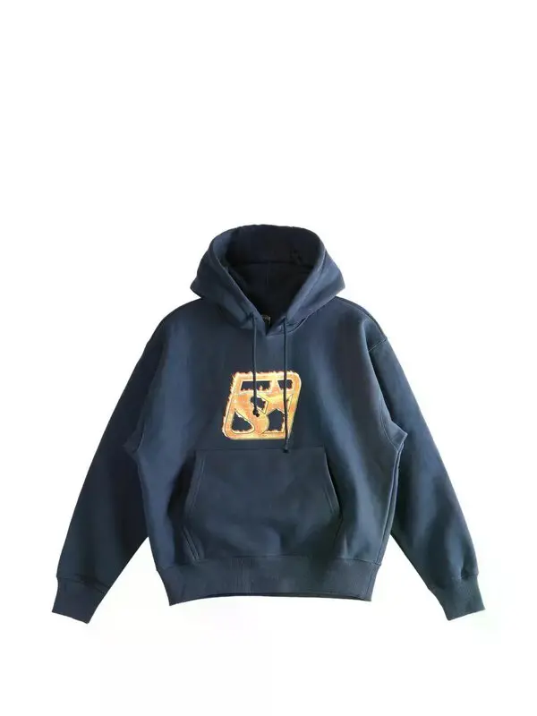 StÜssy Graphic-print Hoodie - Blue