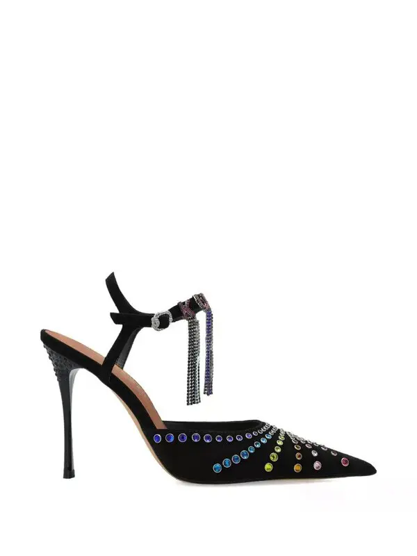 Kurt Geiger Crystal Embellished Suede Pumps
