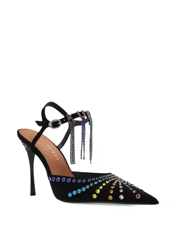 Kurt Geiger Crystal Embellished Suede Pumps