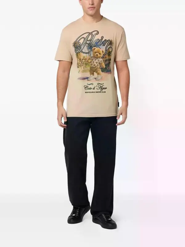 Philipp Plein Teddy Tennis Round-neck T-shirt - Neutrals
