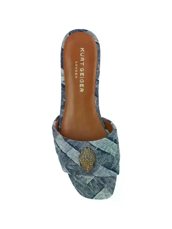Kurt Geiger Kensington Eagle-head Flat Sandals - Blue