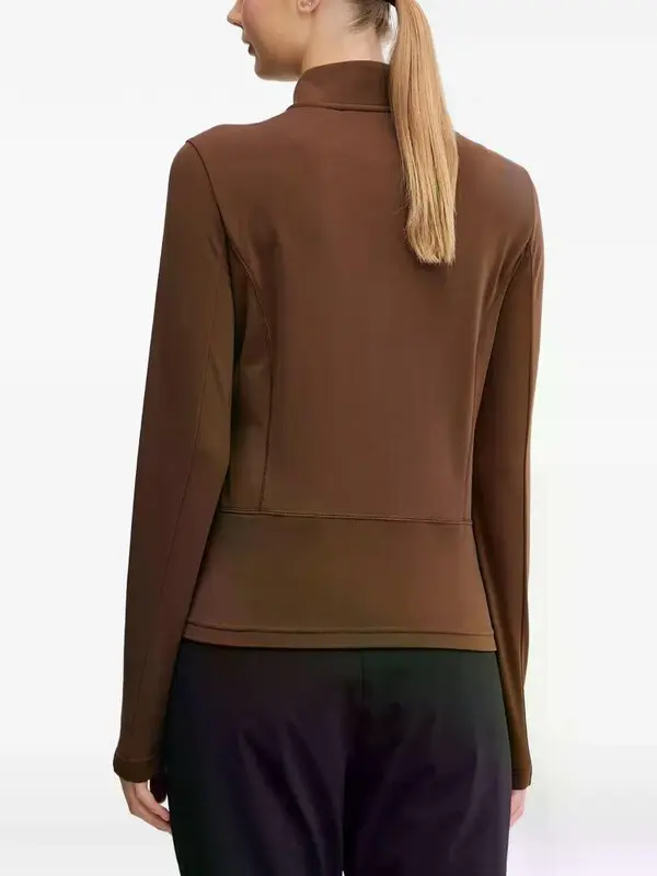 EA7 Logo-print Ski Top - Brown