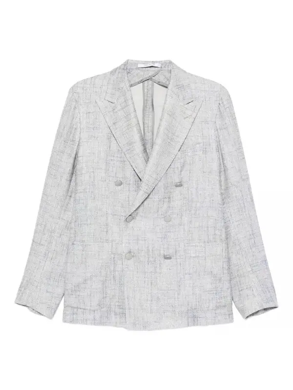 Tagliatore Double-breasted Patterned Jacket