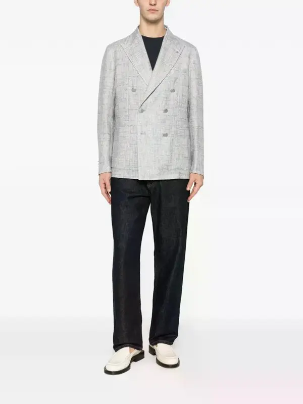 Tagliatore Double-breasted Patterned Jacket