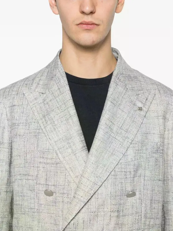 Tagliatore Double-breasted Patterned Jacket