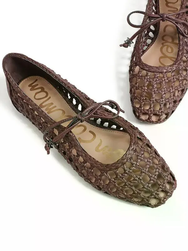 Sam Edelman Marcie Woven Tie Ballet Flats - Brown