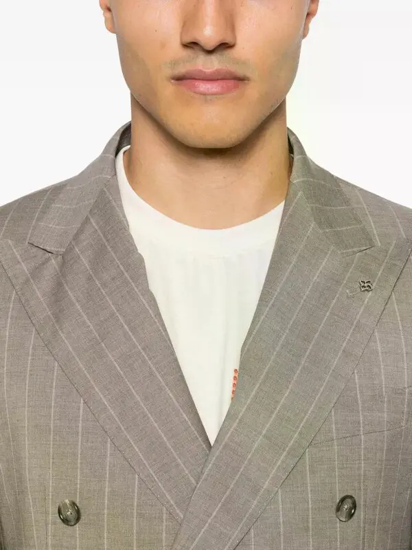 Tagliatore Striped Suit - Neutrals