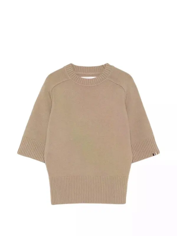 Extreme Cashmere Nº374 Lauren Half-sleeve Sweater - Neutrals