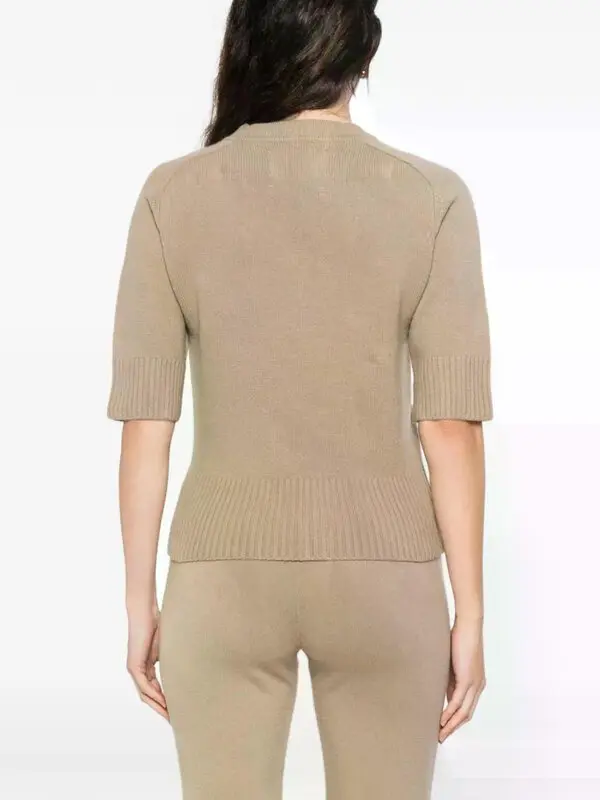 Extreme Cashmere Nº374 Lauren Half-sleeve Sweater - Neutrals