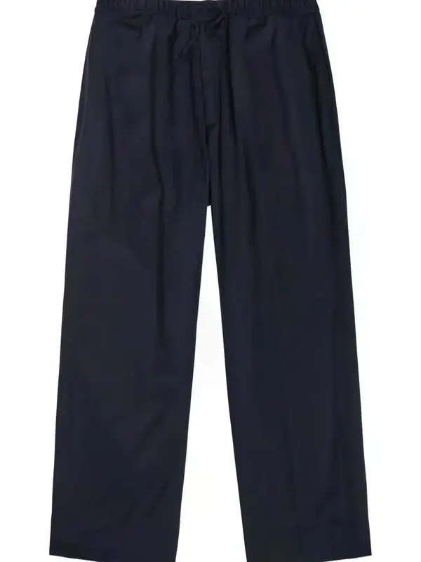 Officine Générale Nilson Drawstring Wide-leg Trousers - Blue