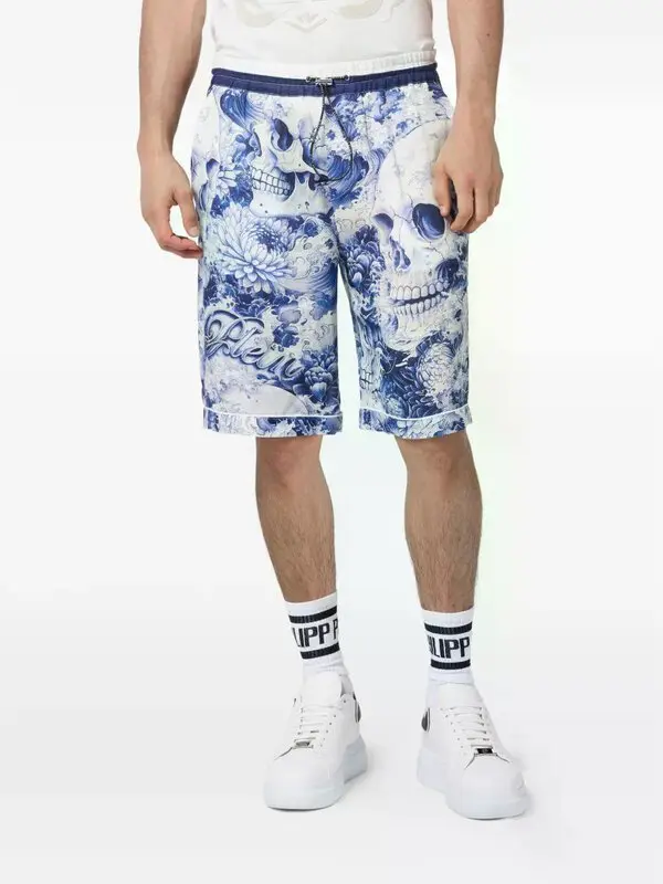 Philipp Plein Printed Bowling Shorts
