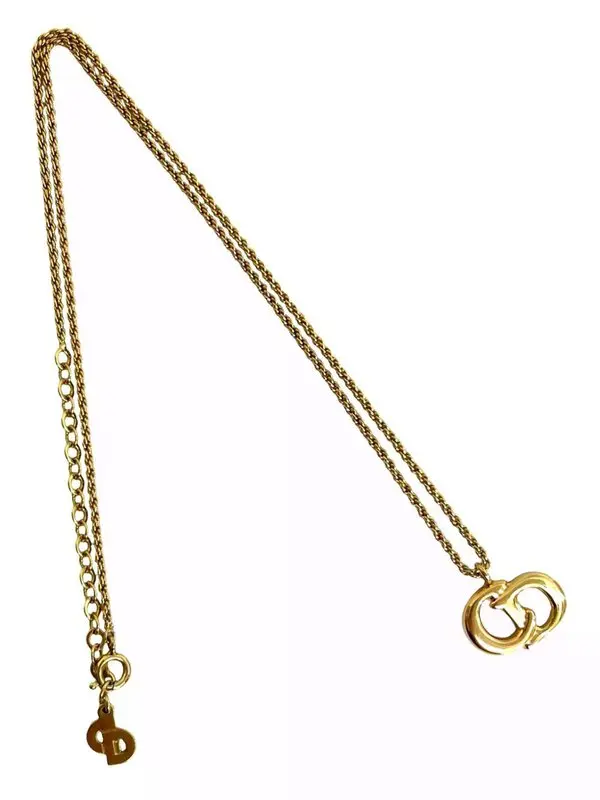 Dior Plated Cd Logo Pendant Necklace - Gold