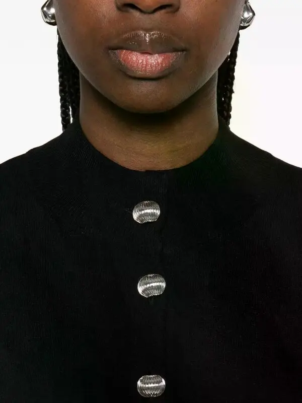 Brandon Maxwell Aubrey Button-up Cardigan - Black
