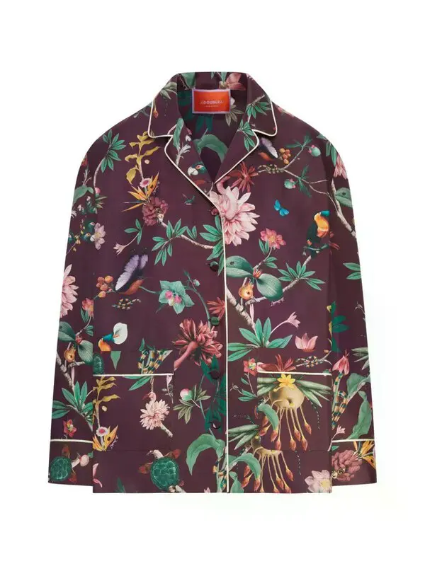 La DoubleJ Floral-pattern Shirt - Red