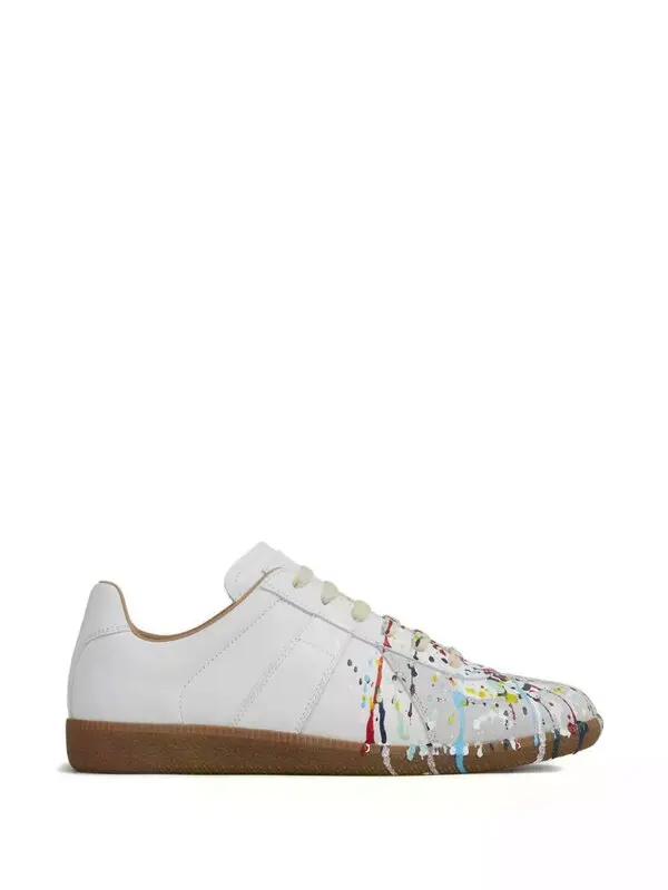MAISON MARGIELA Low-top Sneakers With Paint Detail