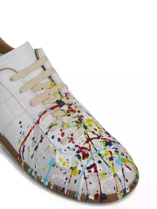 MAISON MARGIELA Low-top Sneakers With Paint Detail