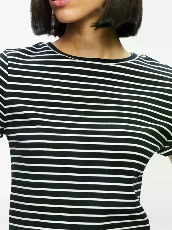 Alice + Olivia Cindy Striped Cropped T-shirt