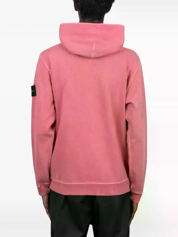 Stone Island Logo-detail Hoodie - Pink