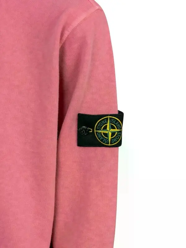 Stone Island Logo-detail Hoodie - Pink