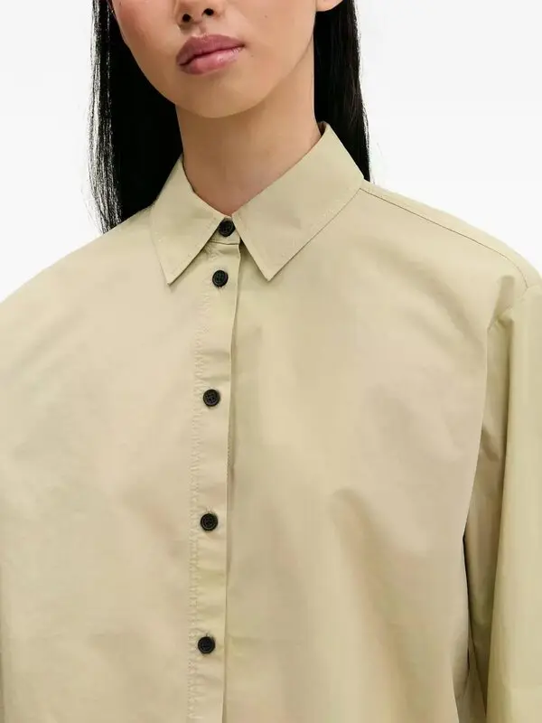 Karl Lagerfeld Tie-detail Cropped Shirt