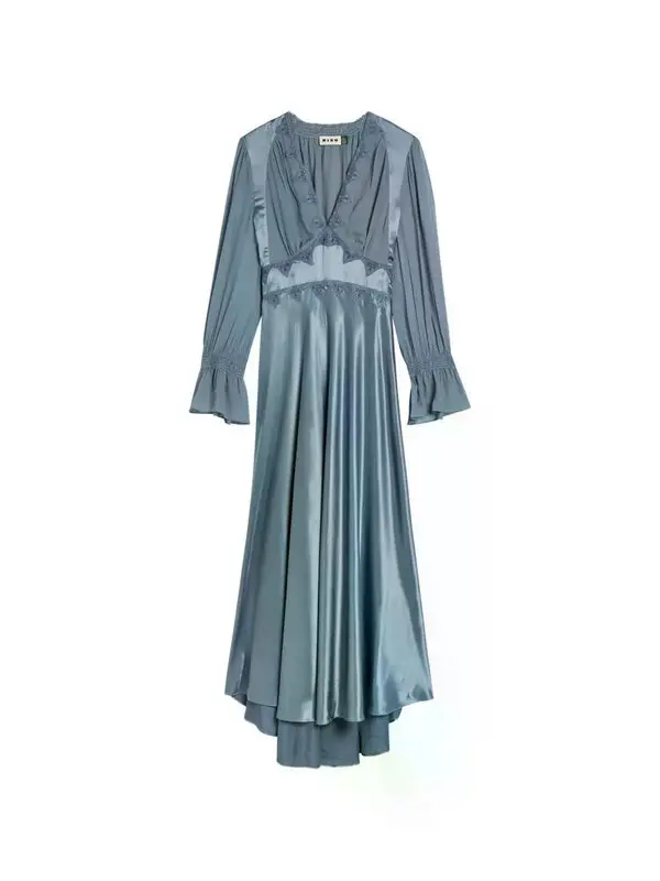 Rixo Arlena Lace-detail Midi Dress - Blue