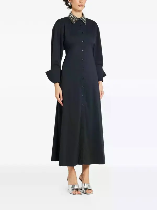 SIMONMILLER Embellished Open-back Midi Dress