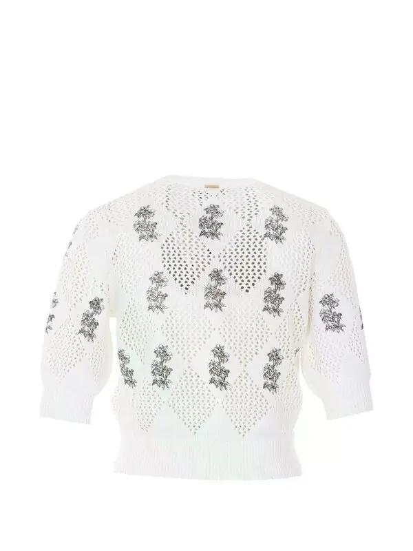 TWINSET Embroidered Crew-neck Top