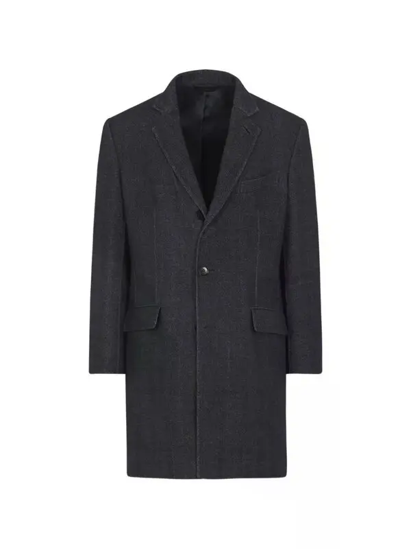 Brioni Button-front Coat With Pockets - Grey