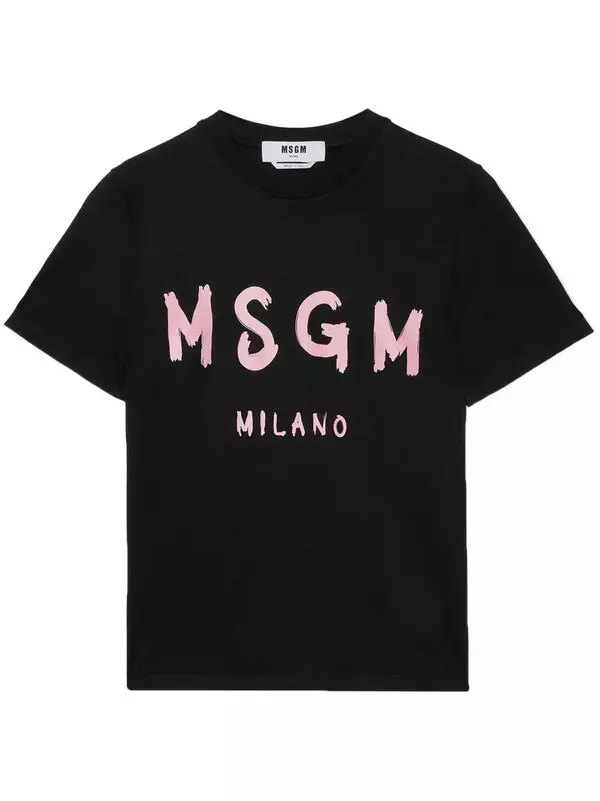 MSGM Logo-print Cotton T-shirt