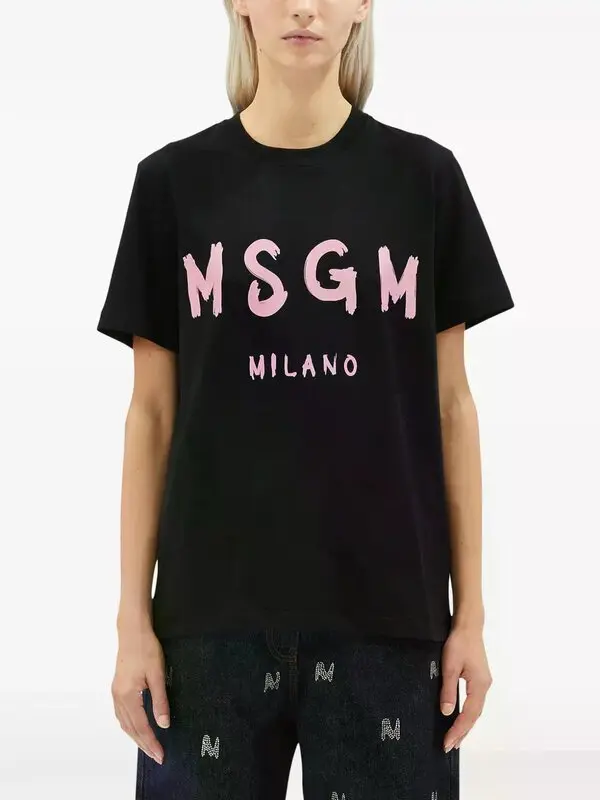 MSGM Logo-print Cotton T-shirt