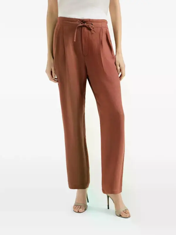 Brunello Cucinelli Fluid Twill Tailored Trousers - Orange
