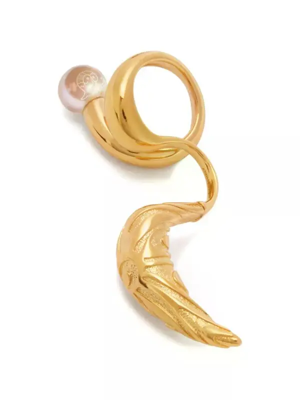 Emilio Pucci Marmo-texture Horn Ring