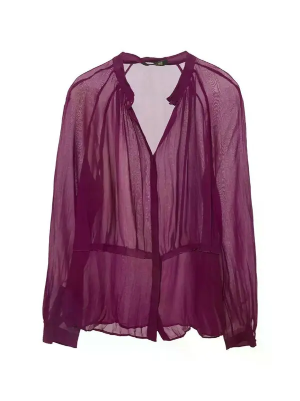 Roberto Cavalli V-neck Silk Blouse
