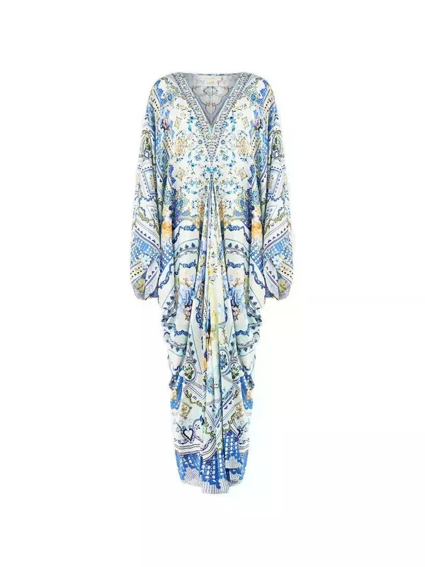 Camilla Floral Print T-shape Kaftan
