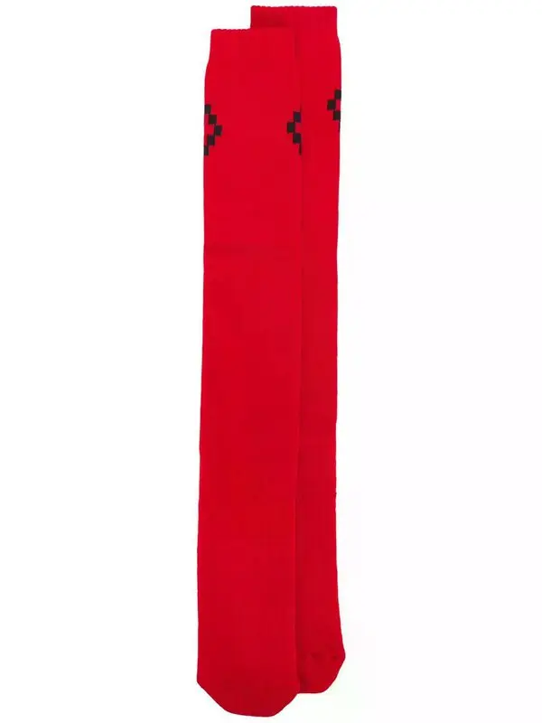 COUNTY OF MILAN Cruz Long Socks - Red