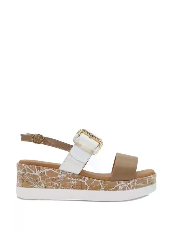 Ron White Cork Wedge Sandals - Neutrals