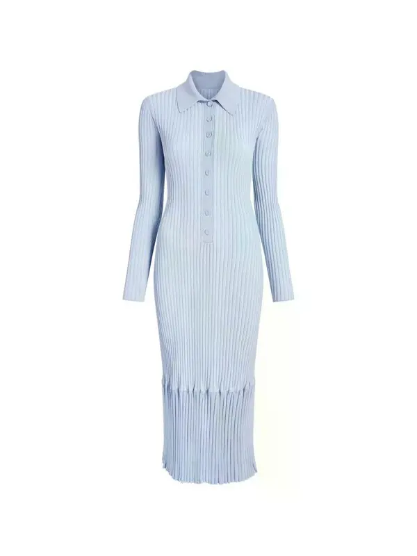 Proenza Schouler Ribbed Luiza Dress - Blue