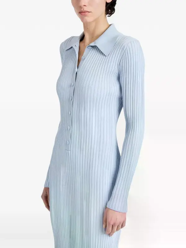Proenza Schouler Ribbed Luiza Dress - Blue