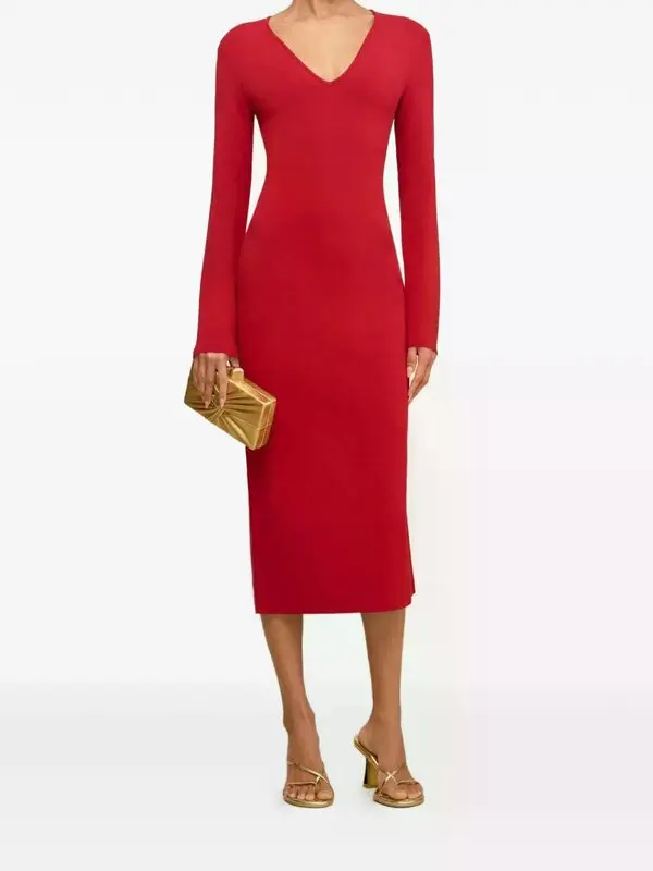 Cult Gaia Boa Bow Open Back Midi Dress