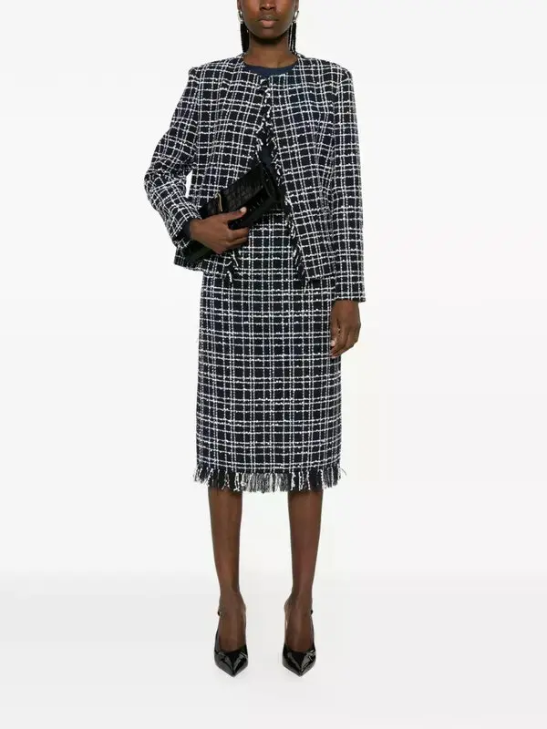 THELAURENT Check-pattern Midi Skirt