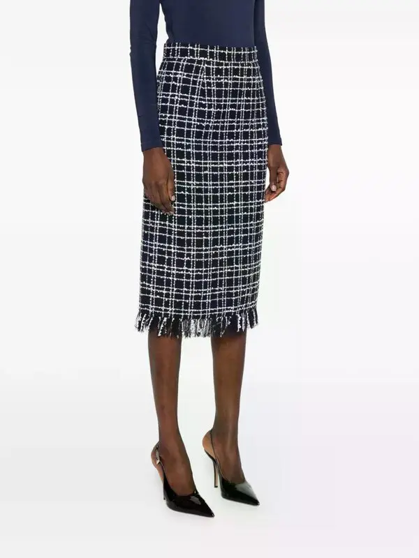 THELAURENT Check-pattern Midi Skirt