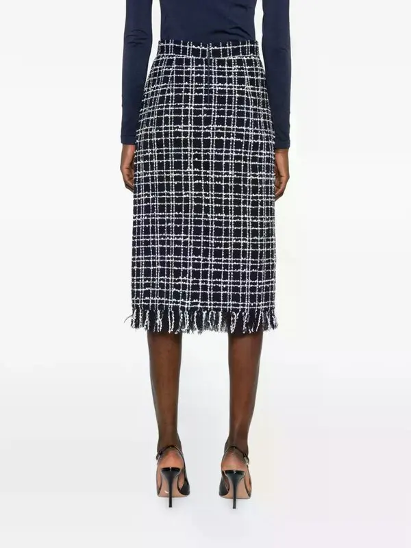 THELAURENT Check-pattern Midi Skirt
